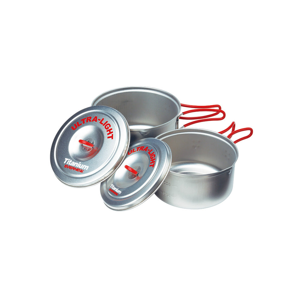 【7折優惠】Evernew Titanium Ultra Cooker M ECA260R 日本製 超輕 鈦金屬 露營鍋具套裝 ...